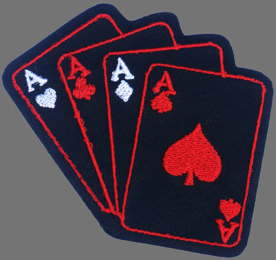 OUT LAW MC 4 ACES EMROIDERED JACKET VEST BIKER MC PATCH | eBay