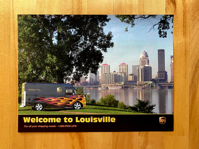 2009 Print Ad UPS Welcome To Louisville Flamed Hot Rod UPS Truck | eBay
