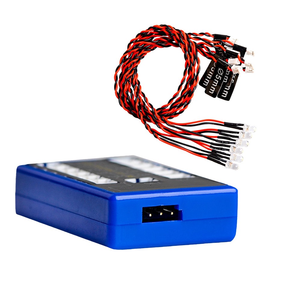 12 Led Light Kit Blinking Headlight System For 1:10 Rc Model Car ...