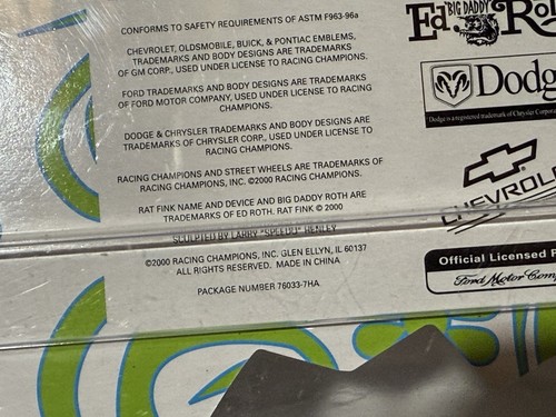 Ed Roth Rat Fink 1:64 Racing Champions Mod Rods 1970 Chevelle with ...