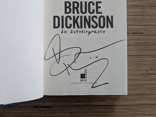 BRUCE DICKINSON orig. Autogramm - AN AUTOBIOGRAPHY (IRON MAIDEN ...