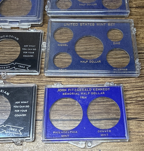(Lot of 10) United States Coin Sets Plastic Case Display Holders ...