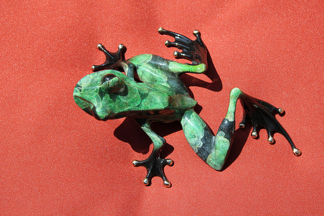 Tim Cotterill Frogman Bronze Frog Watchful Black Belly Full Signature ...