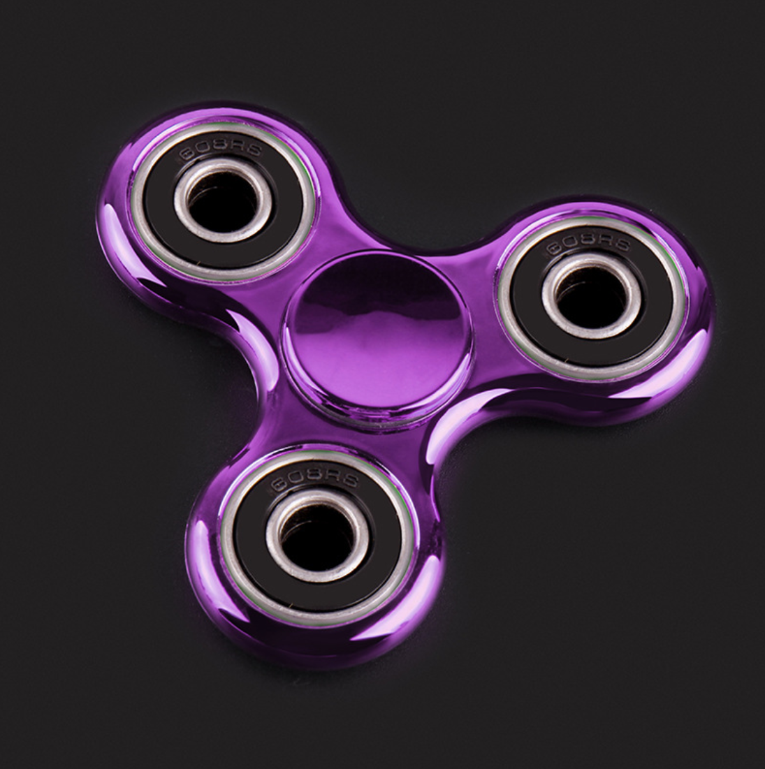 Electroplated Tri-wing Fidget Spinner EDC Focus Finger Gyro ADHD Autism ...