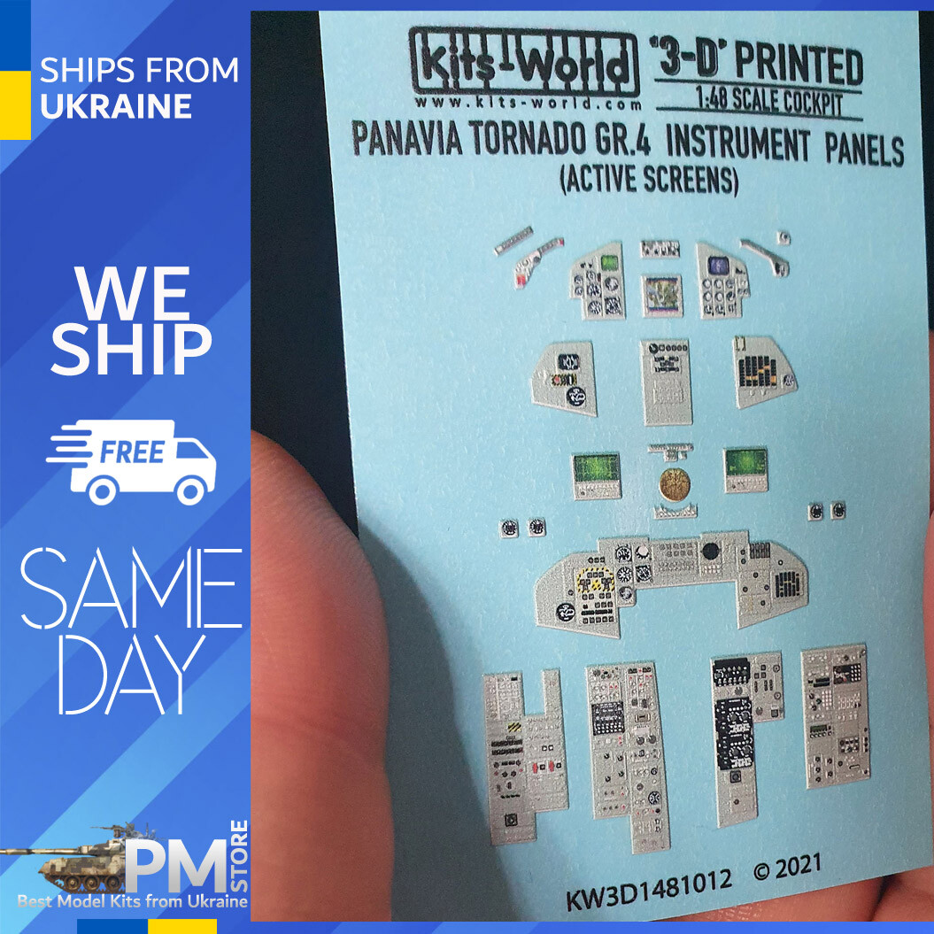Kits World KW3D1481012 1/48 Instrument Panels Panavia Tornado GR4 ...