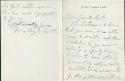 Mary Rozet Smith SIGNED AUTOGRAPHED Manuscript Letter Jane Addams ...