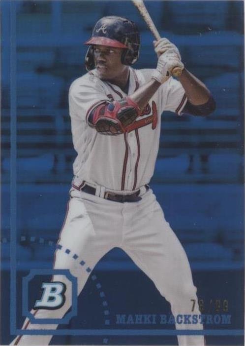 2022 Bowman Heritage - Chrome Prospects Mahki Backstrom #BHPC-15 Blue ...