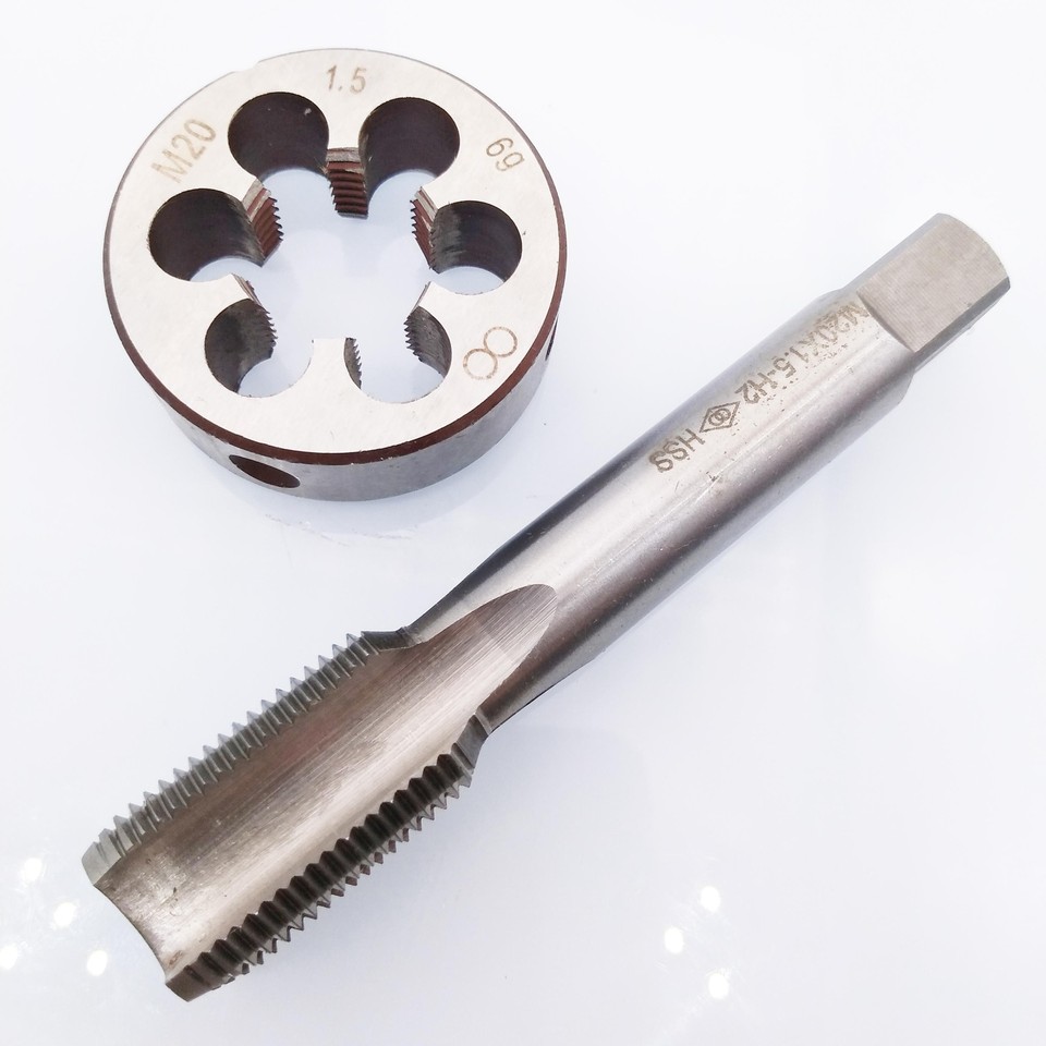 US Stock HSS M20 x 1.5mm Tap & M20 x 1.5mm Die Metric Thread Right Hand ...