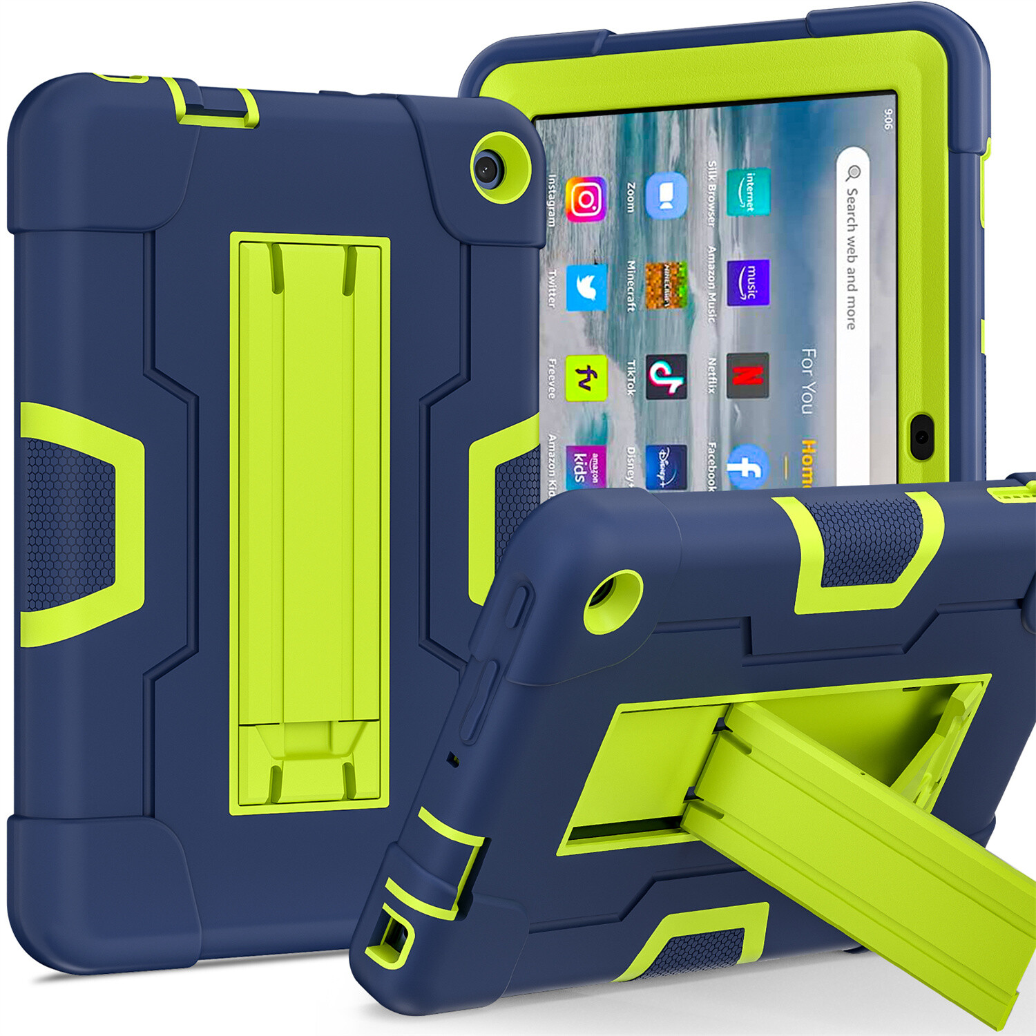 Kids Shockproof Case Armor Heavy Duty Cover For Amazon Fire 7" 5 7 9 ...