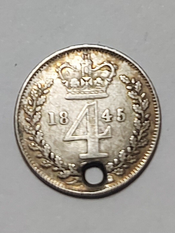 1845 Queen Victoria Four pence Silver Coin | eBay