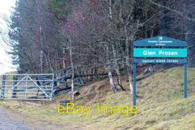 Photo 6x4 Forestry Commission Signpost in Glen Prosen near Glenprosen ...