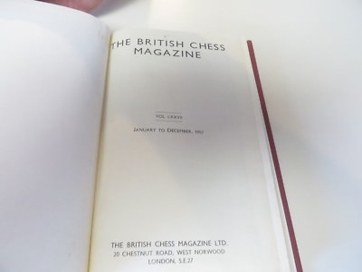 Vintage Allan Troy Chess Book-New#3-British Chess Magazine Bound Volume ...