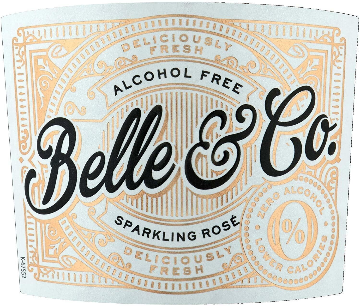 Belle, Co Sparkling Rose Alcohol Free Wine, Non-Alcoholic, Gifts for ...