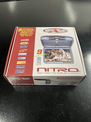 Nitro 9” TFT Ceiling Mount, Swivel 320 & Flip Down Monitor, AV1 And V2 ...