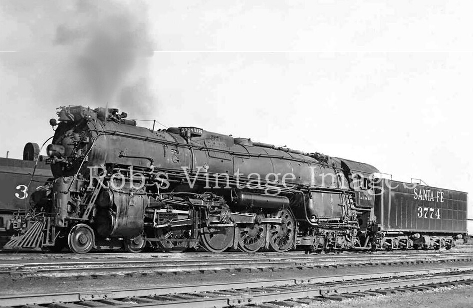 Santa Fe Steam Locomotive #3774 Photo 4-8-4 ATSF railroad train | eBay