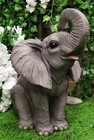 Ebros Ruby The Elephant Sitting Pretty with Trunk Up Large Statue 17 ...