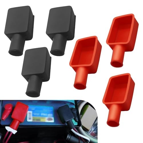 3 Sets Battery Terminal Covers, Soft Rubber Positive and Negative Poles ...