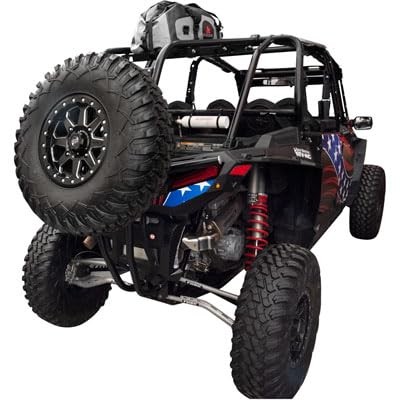 Tusk UTV Rear Bumper, Cargo Rack, & Spare Tire Carrier For POLARIS RZR ...