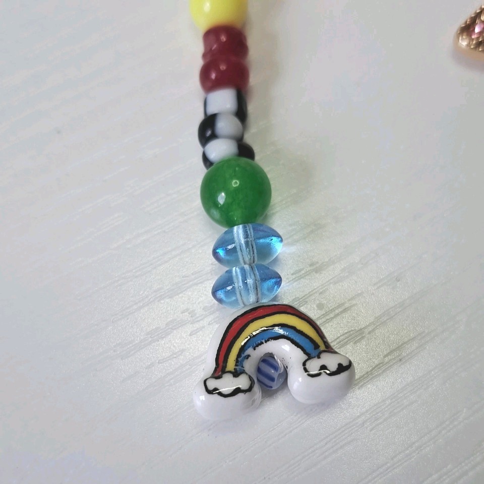 Piper.K Bag Charm & Key Chain Ice cream Rainbow Seaside Beads Doghnut ...