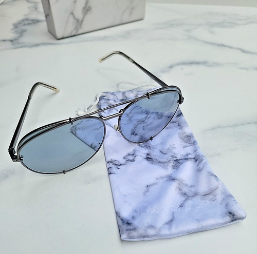 Diff Eyewear Sunglasses Khloe Kardashian KOKO Black Wire Aviators W ...