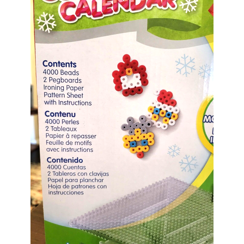 Perler ADVENT COUNTDOWN CALENDAR Kit Fuse Beads 4000 Beads - New In Box ...