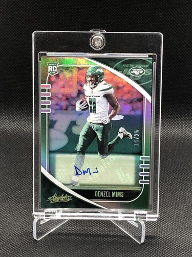 2020 Panini Absolute Green Foil Rookie Auto Denzel Mims #16/25 New York ...