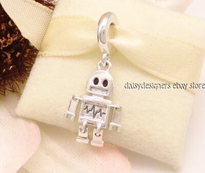 NEW Pandora Bestie Bot Robot Dangle Charm 792250C01 Retired | eBay