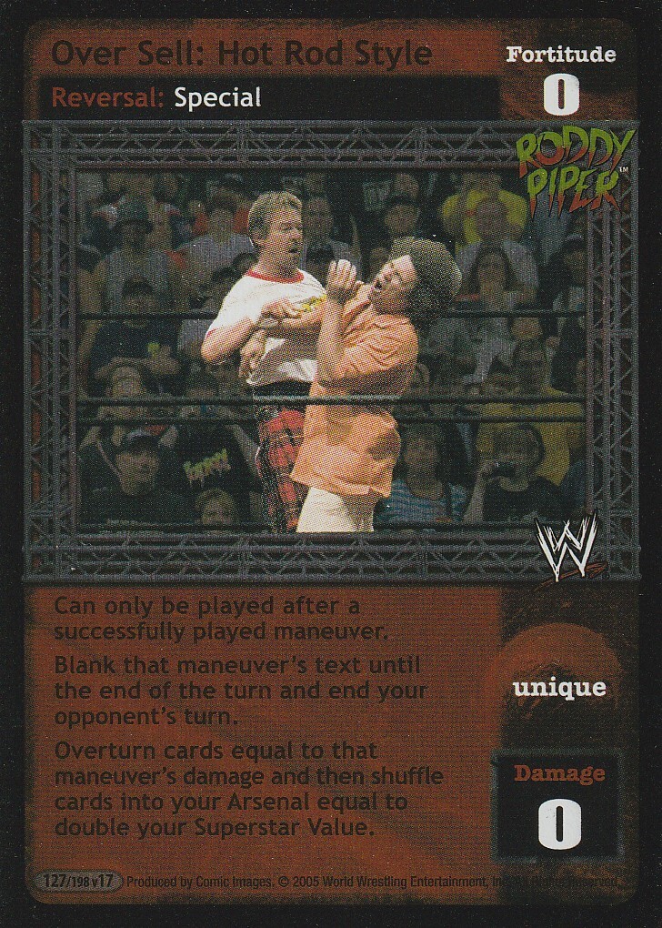 WWE: Over Sell: Hot Rod Style for Rowdy Roddy Piper [Mint/NM] Raw Deal ...