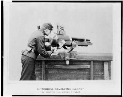 Hotchkiss Revolving Cannon,Mounted for Service afloat,Sailor,1879 ...