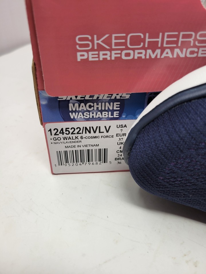 New Women's Skechers Go Walk 6-Cosmic Force 124522/NVLV Athletic Shoes ...