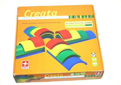 Hape Creata Bamboo Blocks Daycare Preschool Toy (Waldorf Montessori ...