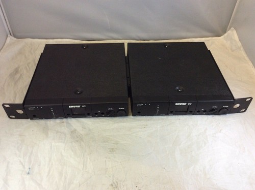 LOT 2x SHURE UC4-UA WIRELESS MICROPHONE RECEIVER RACKMOUNT 782-806MHz ...