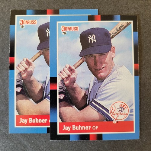 JAY BUHNER Error Rookie Card #545 1988 Donruss Both Text Variations ...