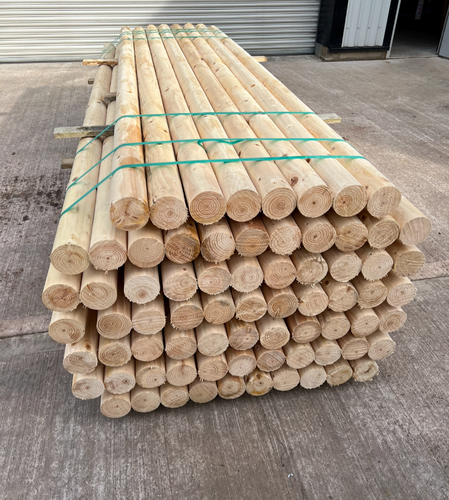 Timber Show Jump Poles Unpainted - Machine Round Jump Poles 3.6m | eBay UK