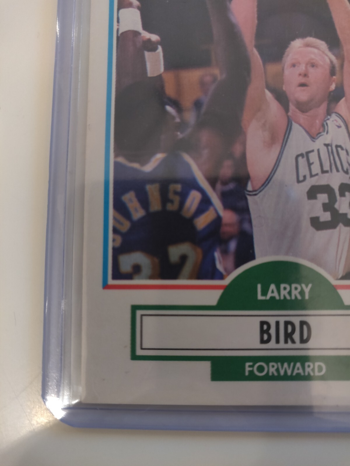 RARE "o" ERROR MISPRINT 1990 Fleer Basketball Larry Bird Card #8 Boston ...