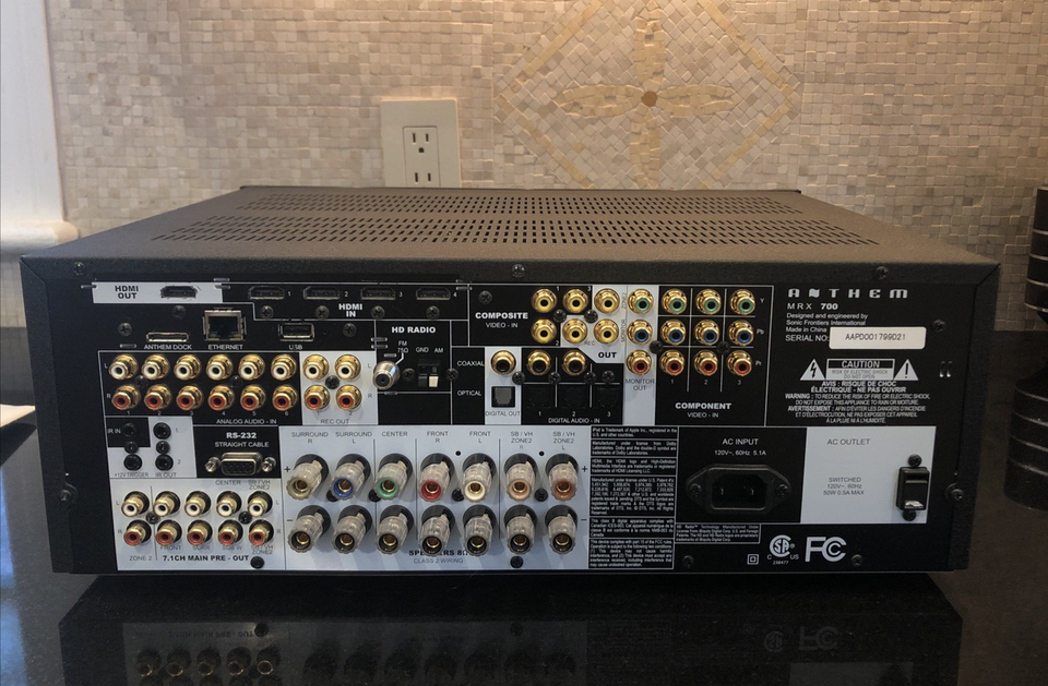 Anthem MRX-700 Receiver 7 Ch 120WPC 3DHD Radio In Anthem Room ...