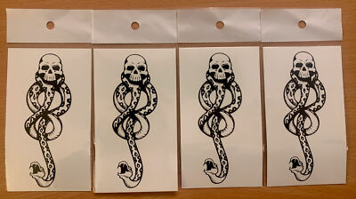 4x Harry Potter Dark Mark Death Eater Temporary Tattoo Transfer Sticker ...