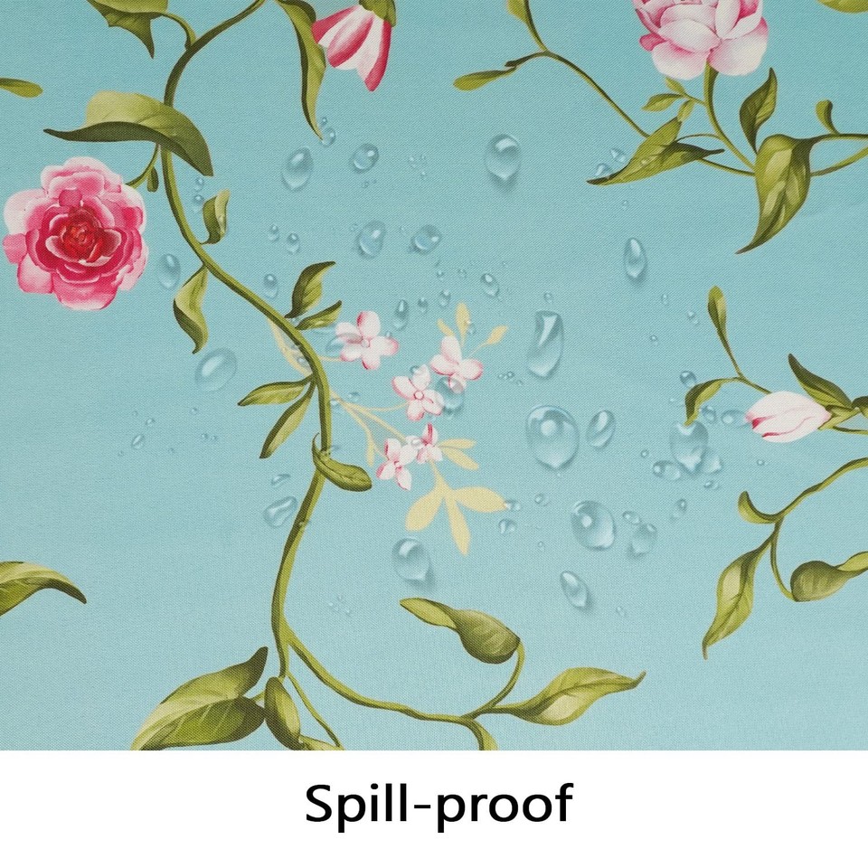 Plum Flower Oval Print Tablecloth, Spring Patterned Oval Tablecloth ...