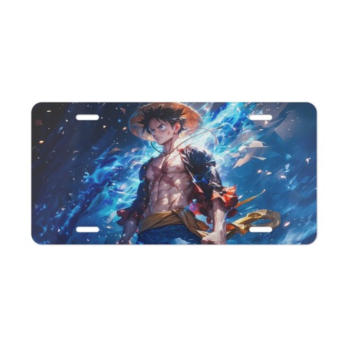 One Piece Monkey D. Luffy, License Plate New Car Tag Metal Aluminum ...