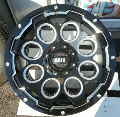 GRID MILLED GLOSS BLACK GD8 WHEELS SET OF 4 GD08-20100635M-287 | eBay