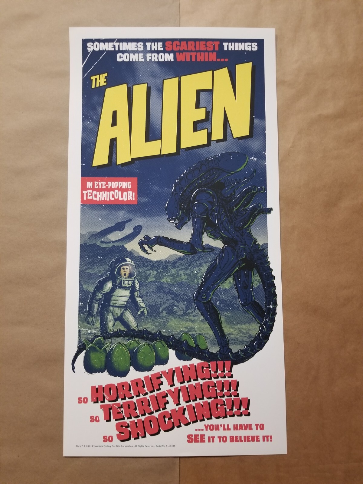 The Alien Screen Print Movie Poster by Tim Anderson Not Romulous Mondo ...