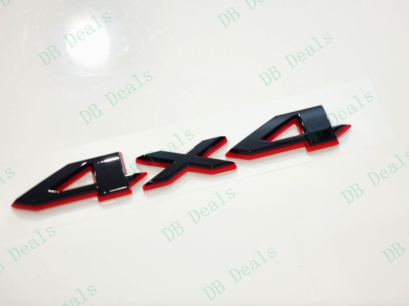 1P Gloss Black Red Rear 4X4 Emblems Badge Letter 2021+ Jeep Grand ...
