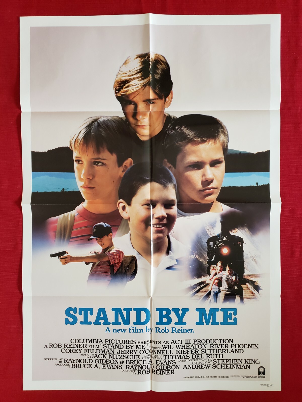 STAND BY ME * 1986 ORIGINAL MOVIE POSTER RARE ENGLISH 1SH STEPHEN KING ...