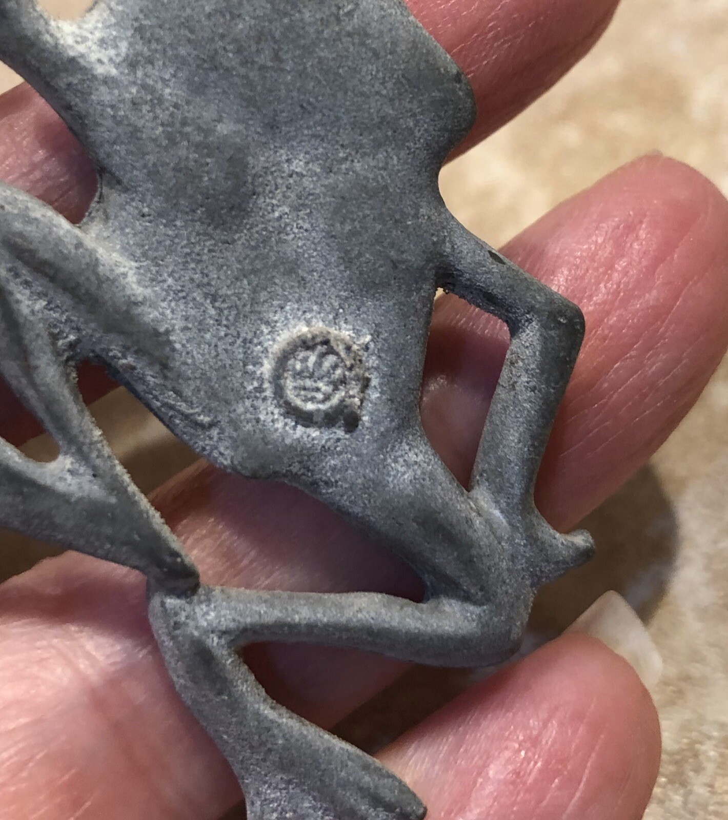 Vintage Metal Frog Pendant Stamped With A Crown Mark | eBay