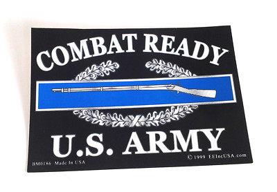 COMBAT READY CIB US ARMY (SMALL) Military Window / Bumper Sticker ...