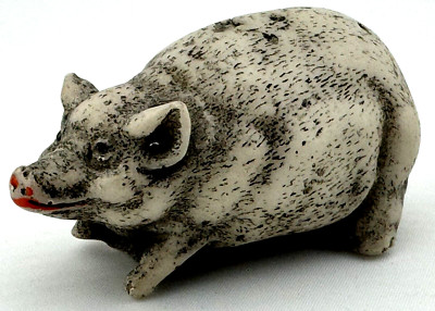 Stone Carved Pig Figurine 2.75 Inches Long Piglet Oink | eBay