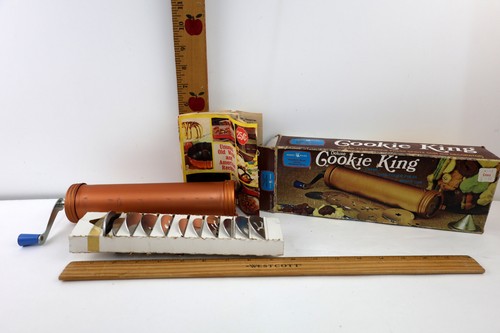 Vtg Nordic Ware Cookie King - Crank Type Cookie Press Spritz Gun & 10 ...