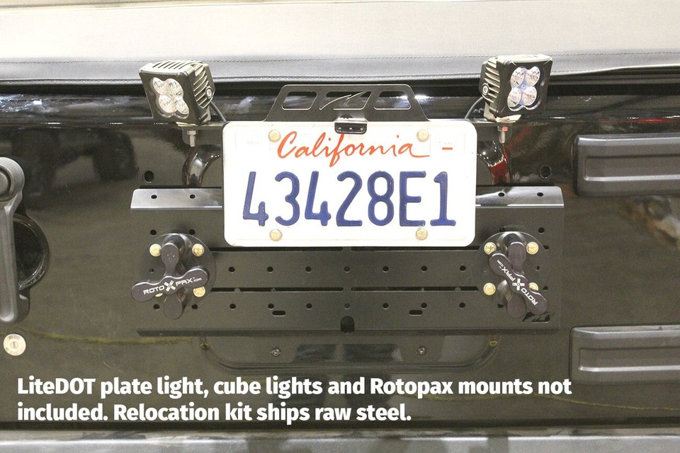 Motobilt License Plate Relocator/Light Mount for JK-JL-Option (With JL ...