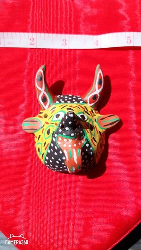 Mexican Folk Art Handmade and painted Ocumicho Michoacan Clay *Diablito ...