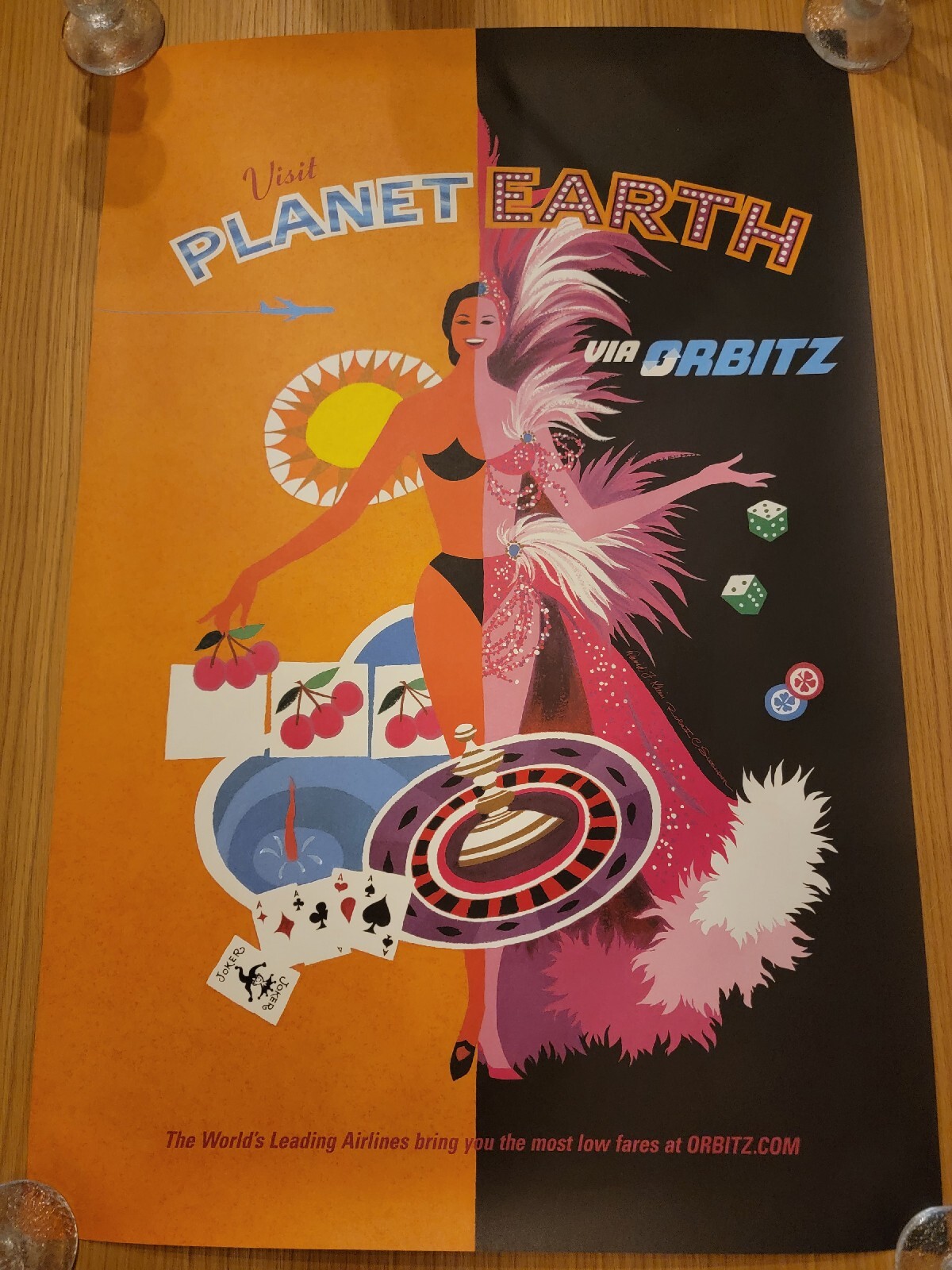 Vintage David Klein Orbitz Travel Poster Las Vegas | eBay